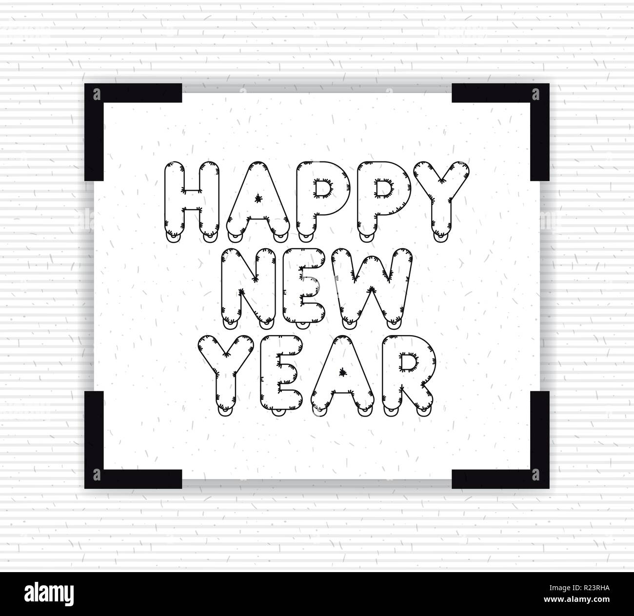 happy new year lettering card Stock Vector Image & Art - Alamy