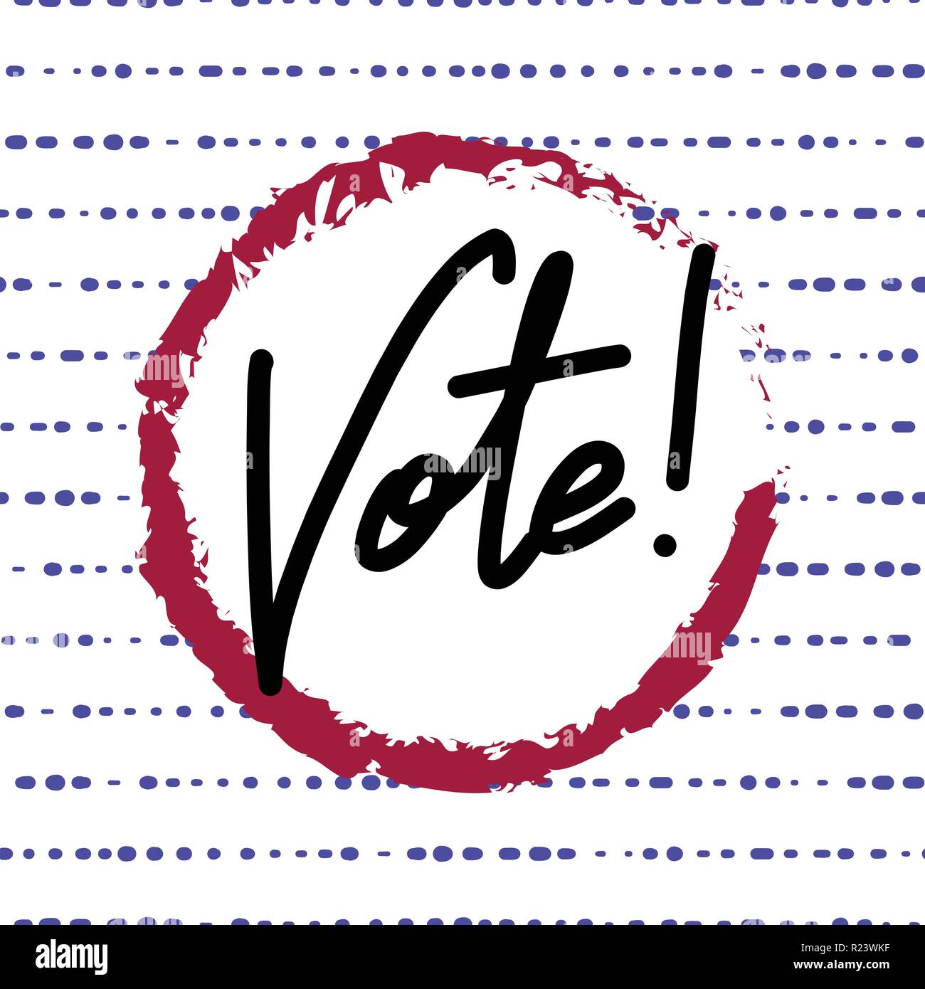 Vote lettering illustration in circle vector Stock Vector Image & Art ...
