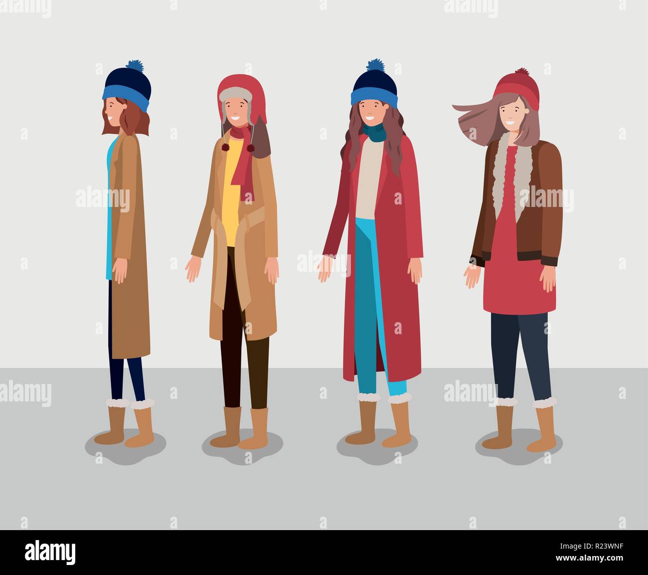 Sweater girls Stock Vector Images - Alamy