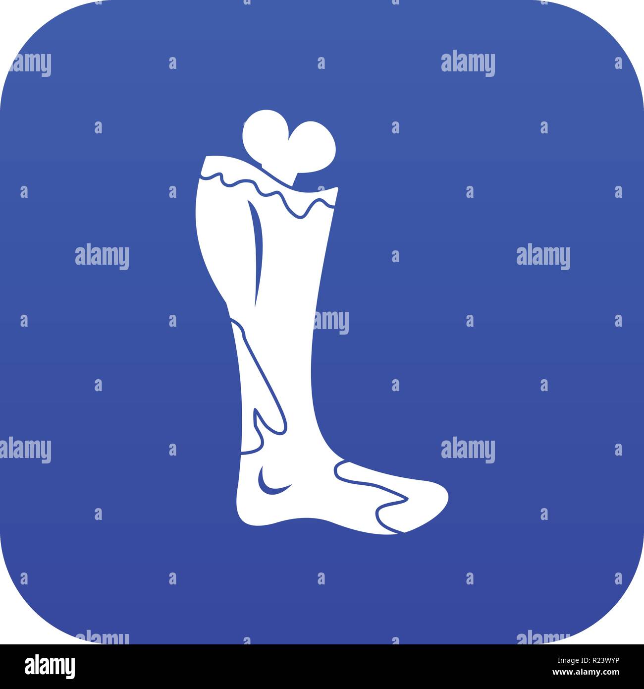 Zombie leg icon digital blue Stock Vector Image & Art - Alamy