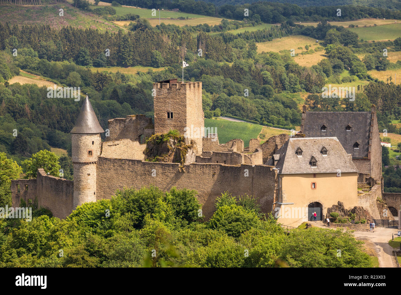 Bourscheid Castle, Bourscheid, Luxembourg, Europe Stock Photo - Alamy
