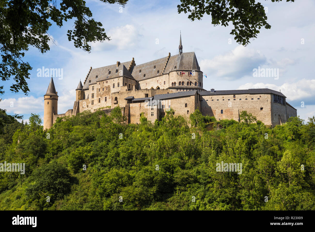 View of Vianden Castle, Vianden, Luxembourg, Europe Stock Photo - Alamy