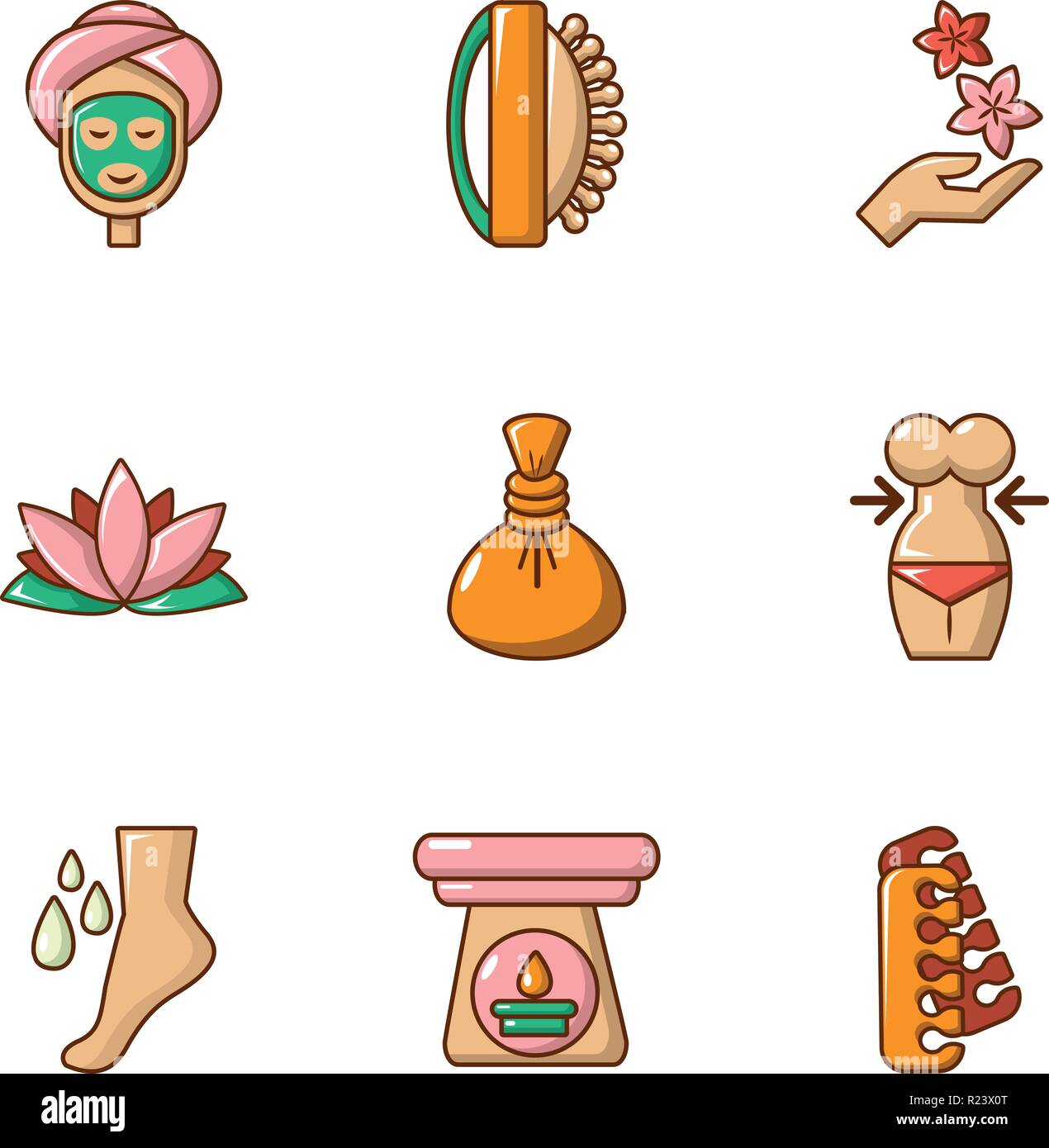 Lady cream icons set, cartoon style Stock Vector Image & Art - Alamy