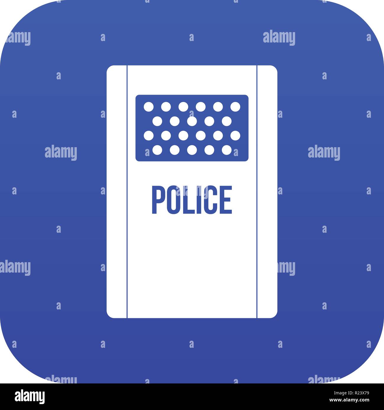 Riot shield icon digital blue Stock Vector Image & Art - Alamy