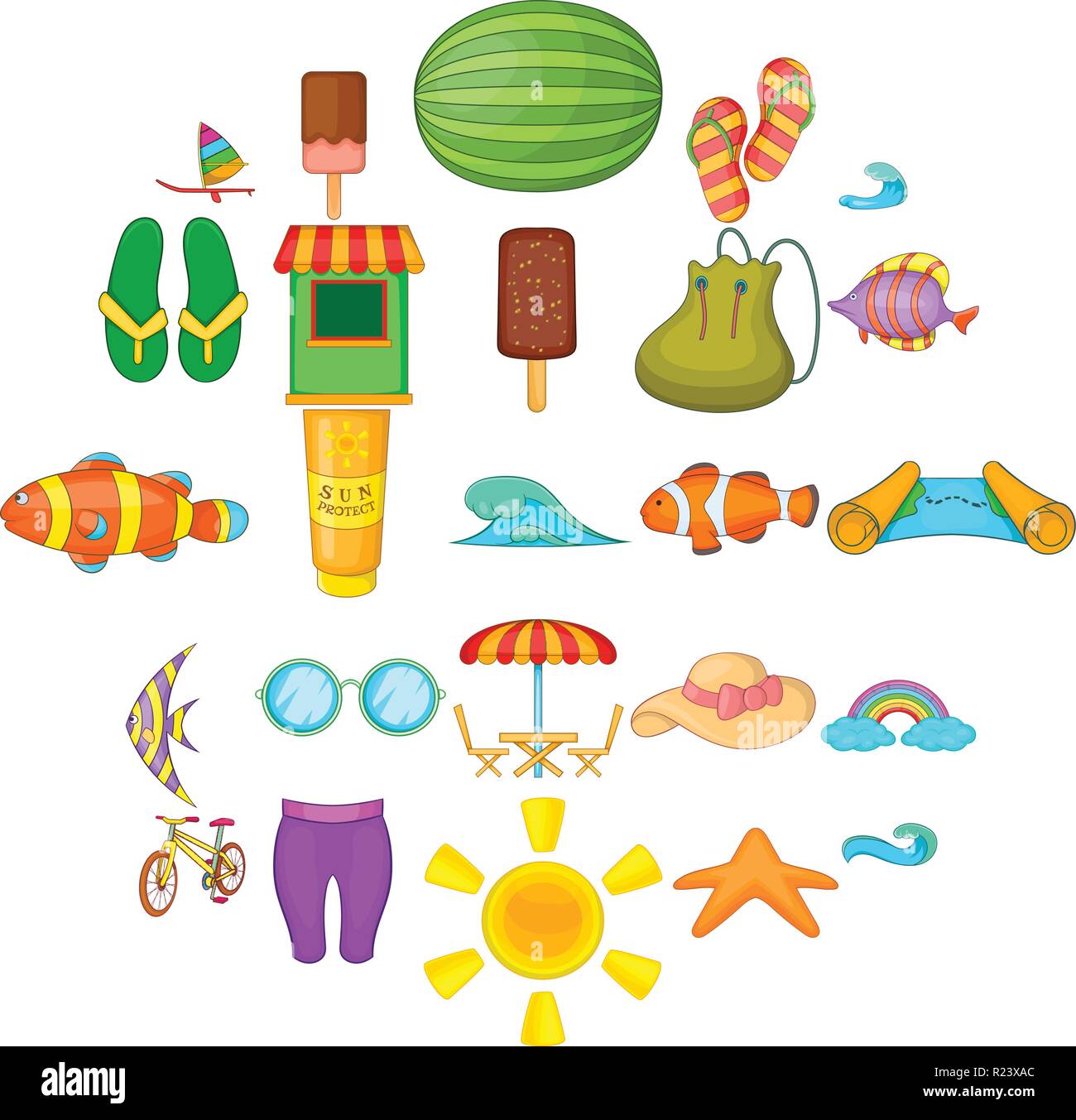 Easy life icons set, cartoon style Stock Vector Image & Art - Alamy