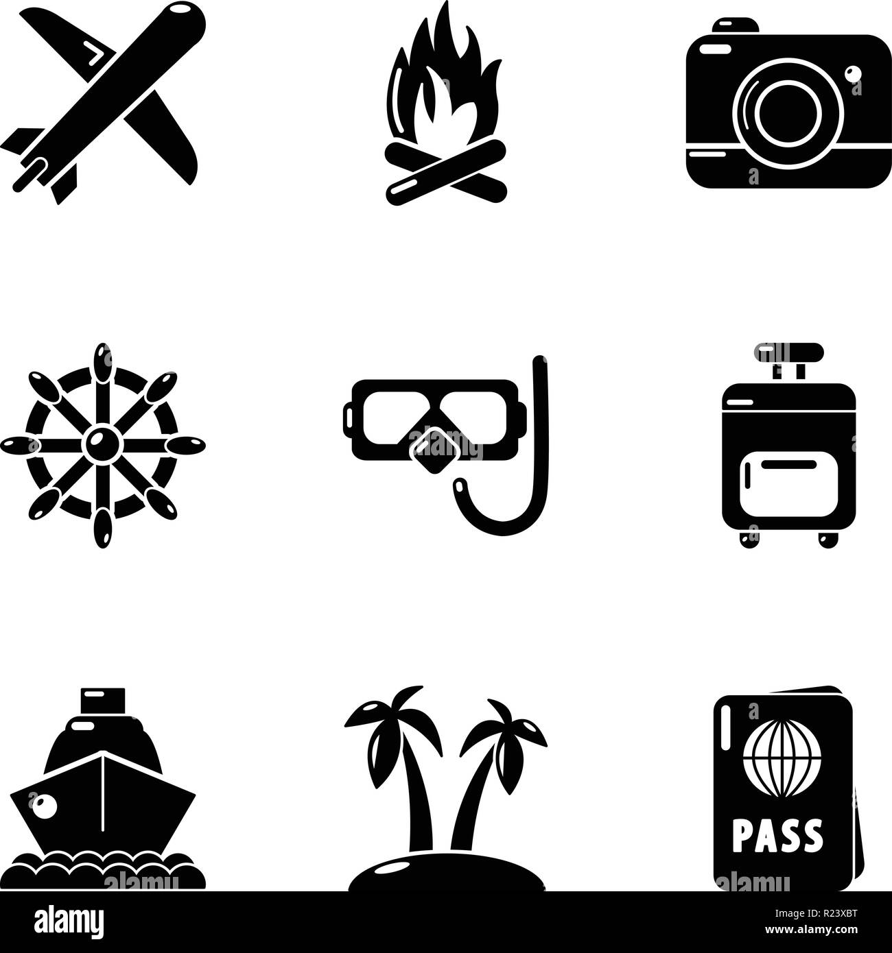 Easy rest icons set, simple style Stock Vector Image & Art - Alamy