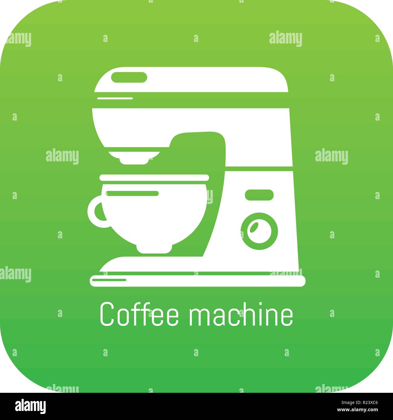 Coffee machine icon green vector Stock Vector Image & Art - Alamy