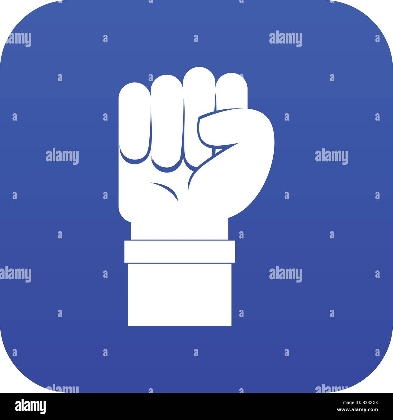 Fist icon digital blue Stock Vector Image & Art - Alamy