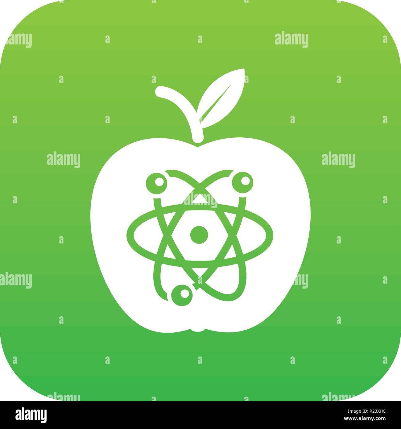 Eco apple icon green vector Stock Vector Image & Art - Alamy