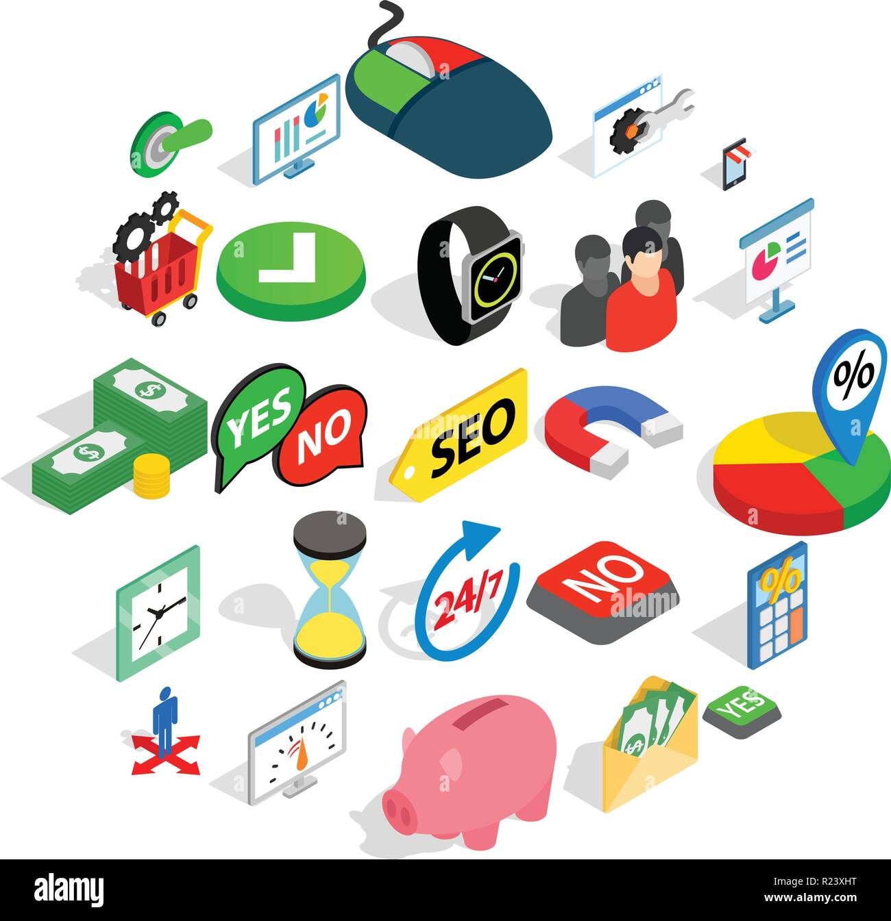 Interchange icons set, isometric style Stock Vector Image & Art - Alamy