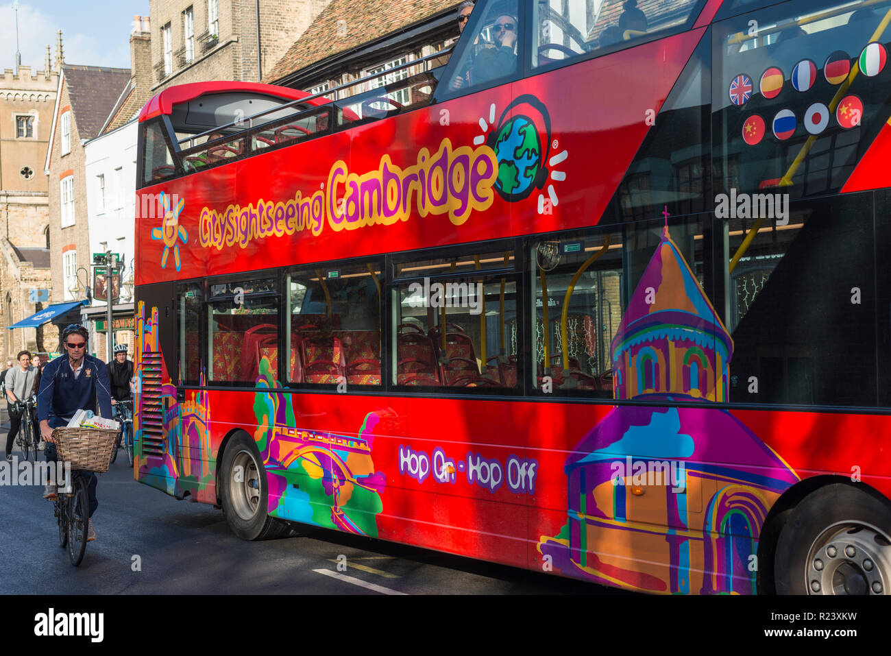 City Sightseeing bus in Cambridge, England, UK Stock Photo - Alamy