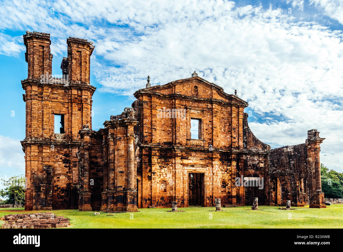 Ruins of the Cathedral of Saint Michael in the Jesuit missions of the ...