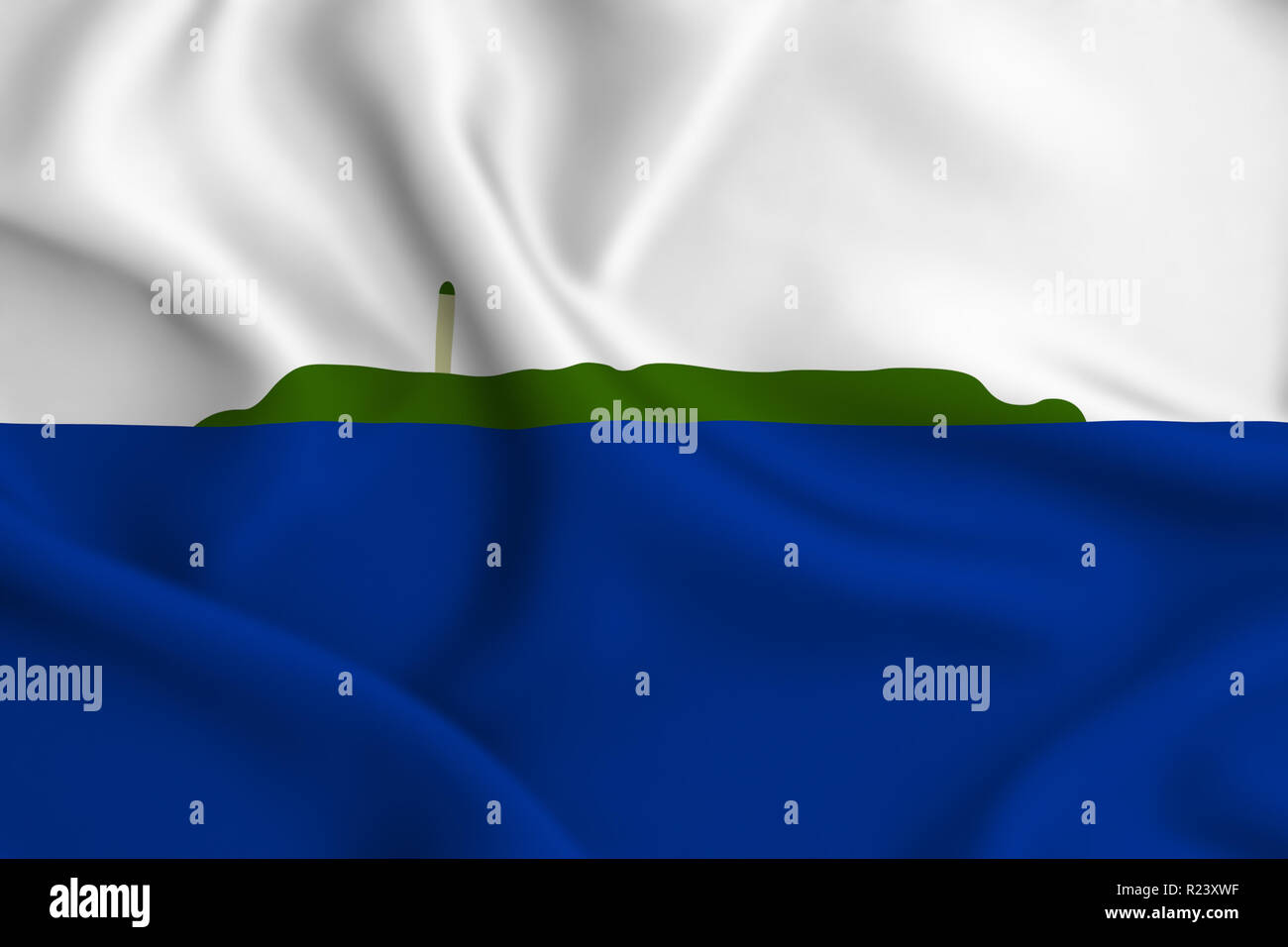 Navassa Island 3D waving flag illustration. Texture can be used as ...