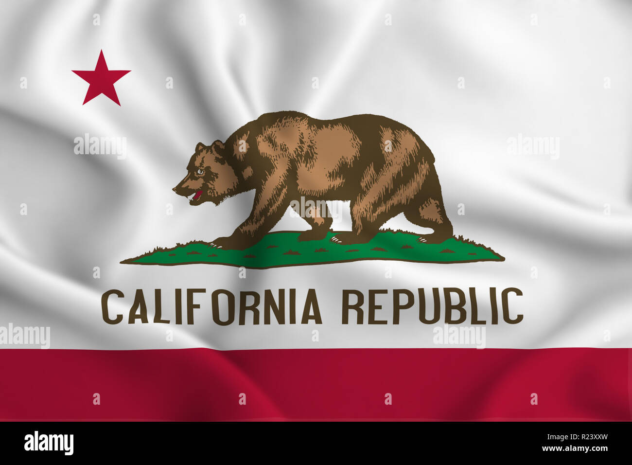 California flag state flag waving hi-res stock photography and images ...