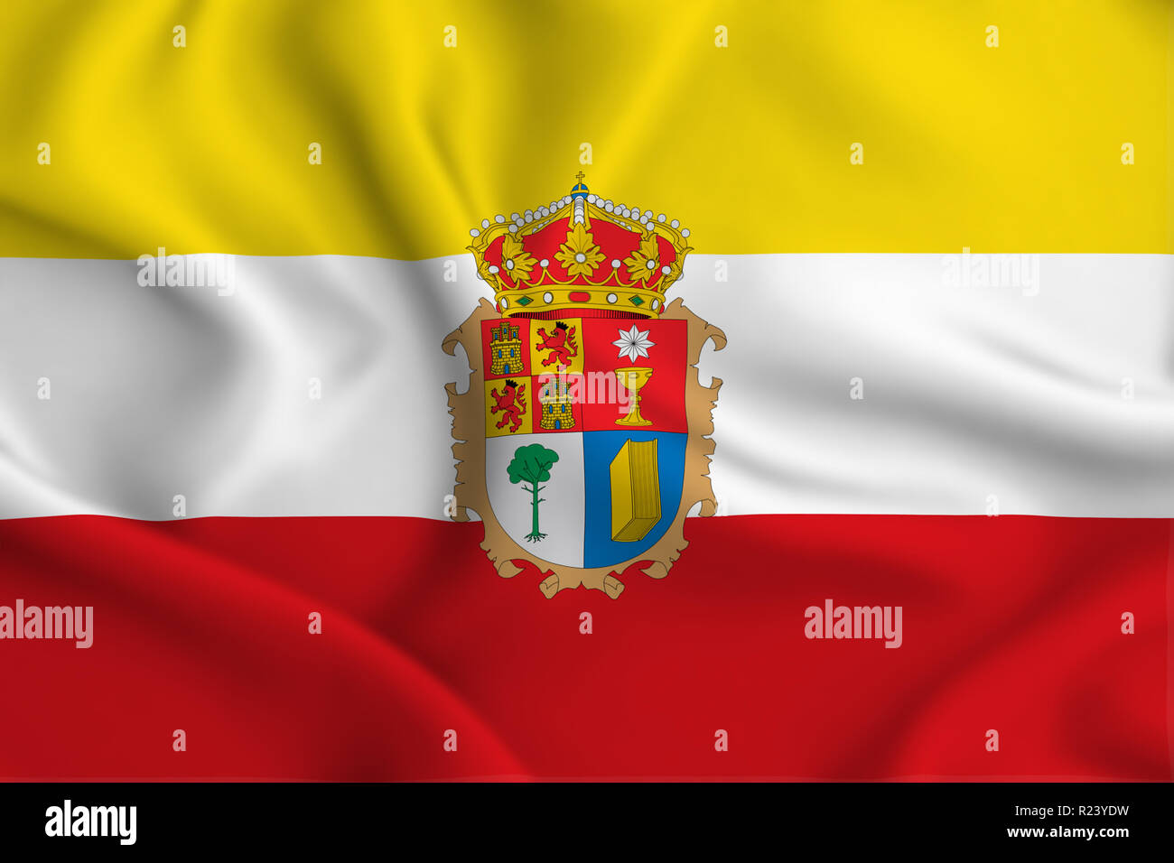 Cuenca 3D waving flag illustration. Texture can be used as background ...