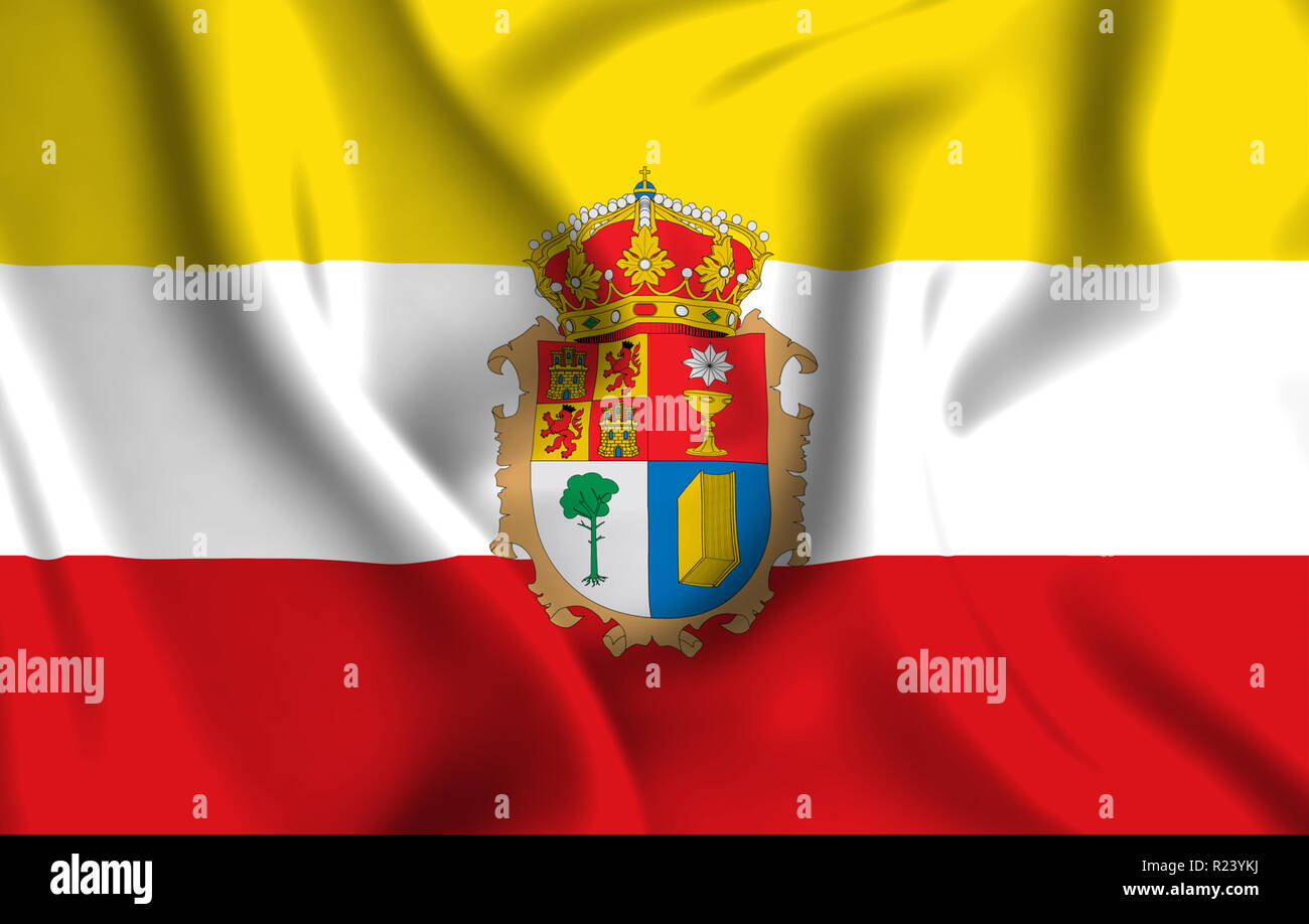 Cuenca 3D waving flag illustration. Texture can be used as background ...