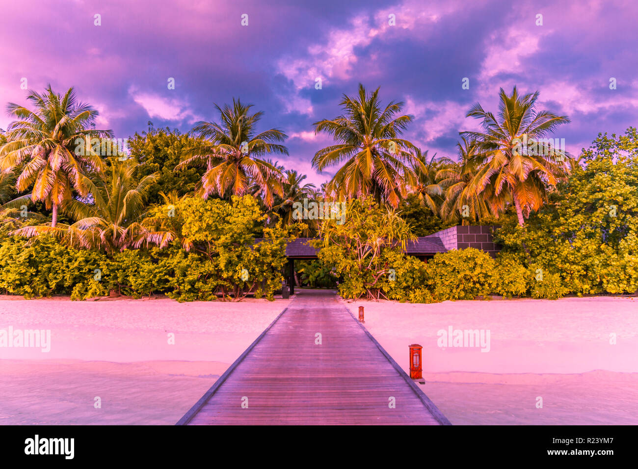 Tropical Island Beach Sunset