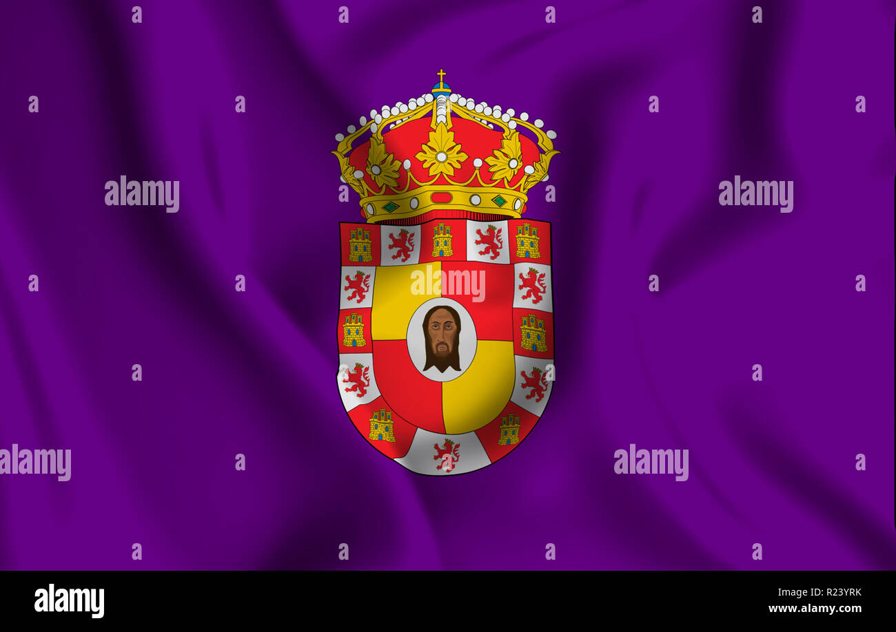 Jaen 3D waving flag illustration. Texture can be used as background ...