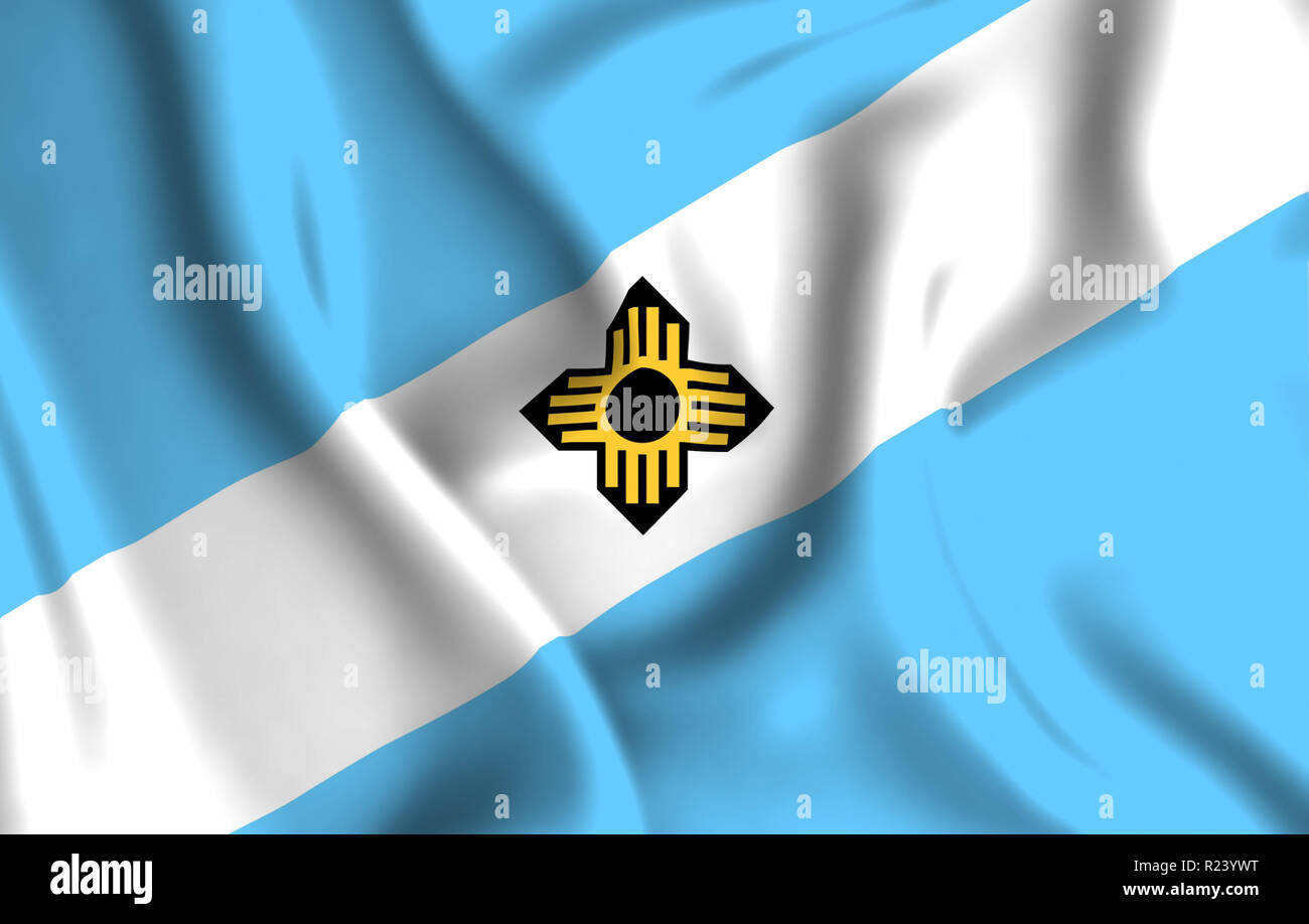 Madison Wisconsin 3D waving flag illustration. Texture can be used as ...