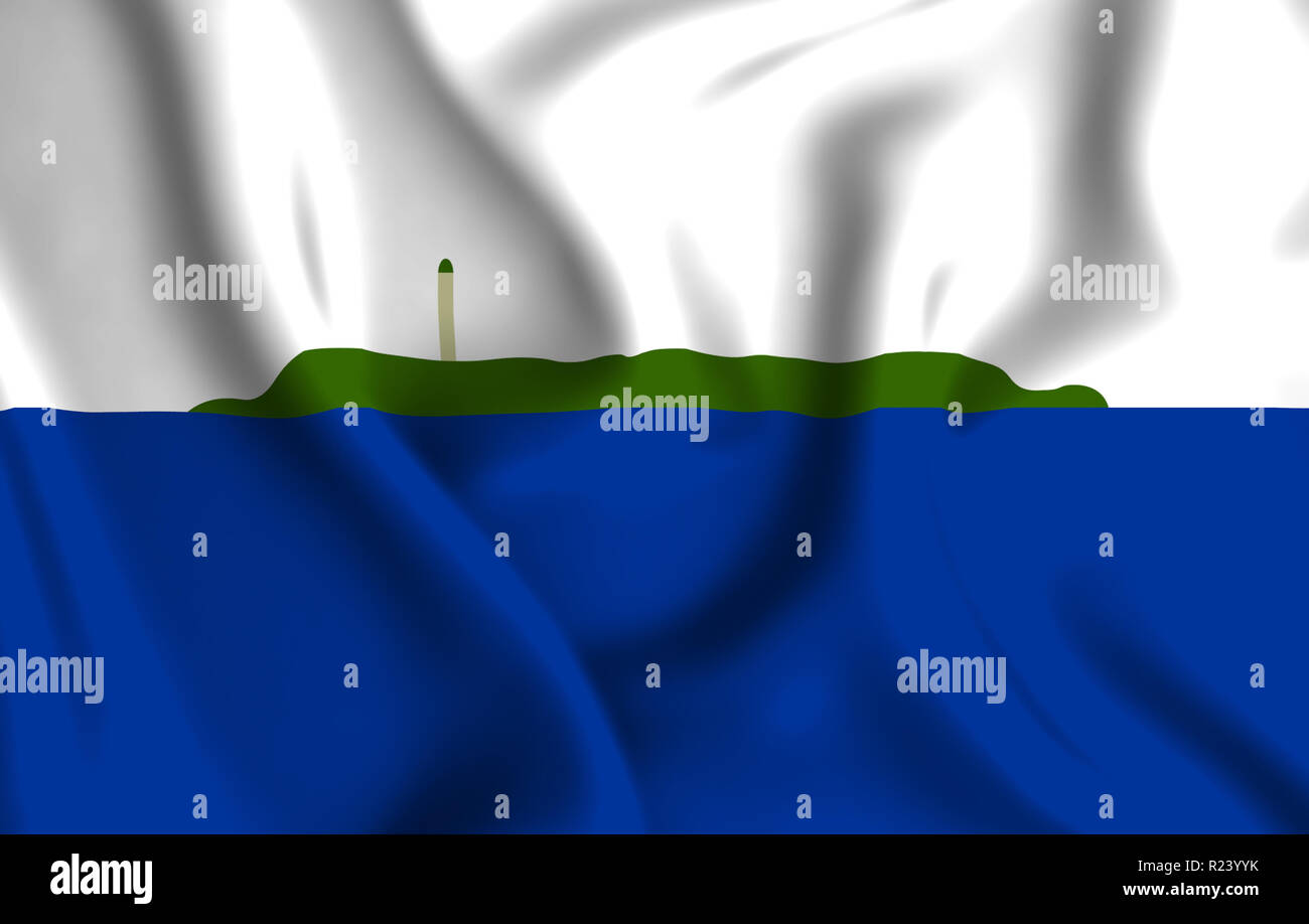 Navassa Island 3D waving flag illustration. Texture can be used as ...