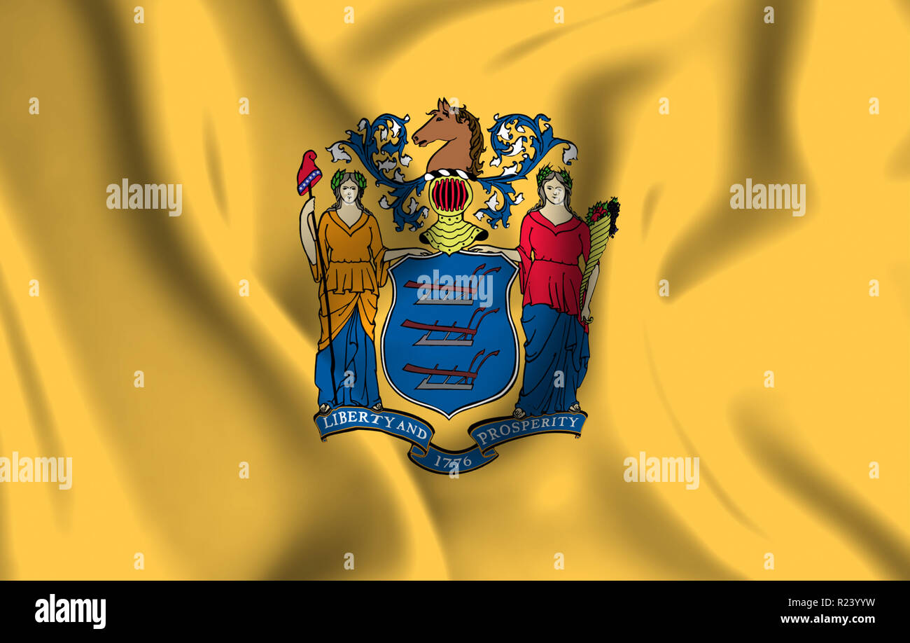 New jersey state flag waving hi-res stock photography and images - Alamy