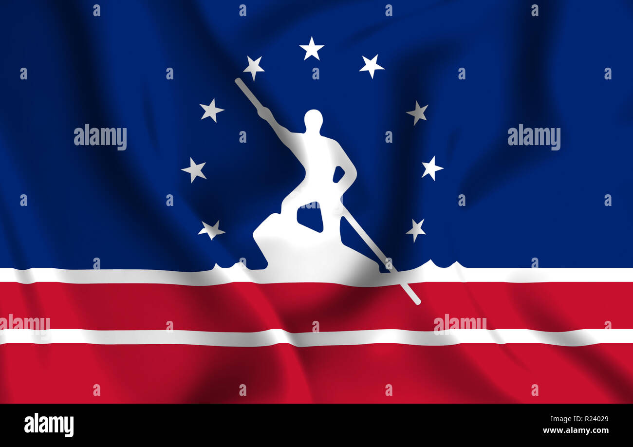 Richmond Virginia 3D waving flag illustration. Texture can be used as ...