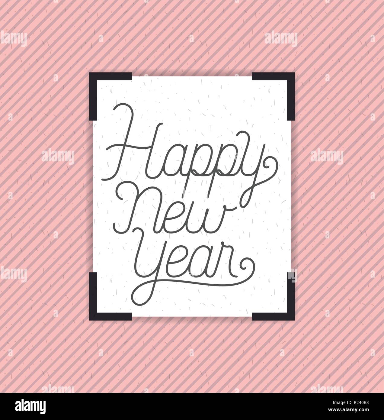 square frame with happy new year lettering Stock Vector Image & Art - Alamy
