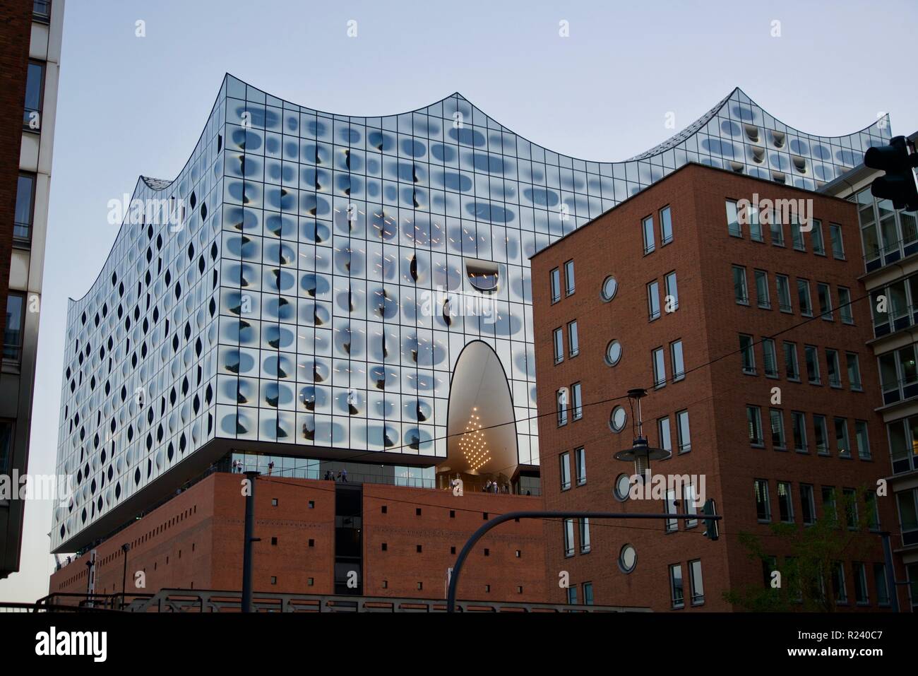 Elb Philharmonic Orchestra of Hamburg in the evening Stock Photo - Alamy