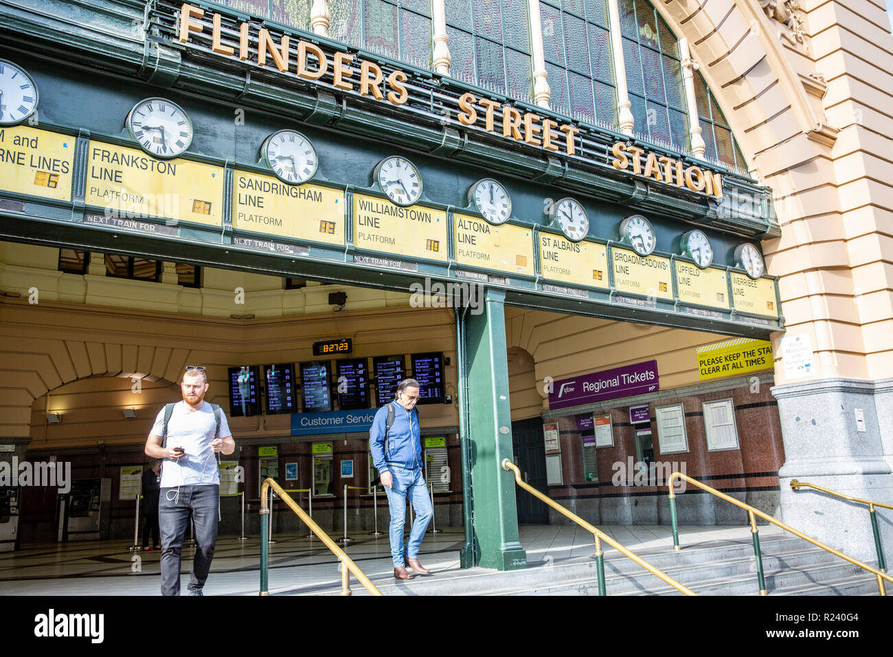 Flinders street rail station hi-res stock photography and images - Alamy
