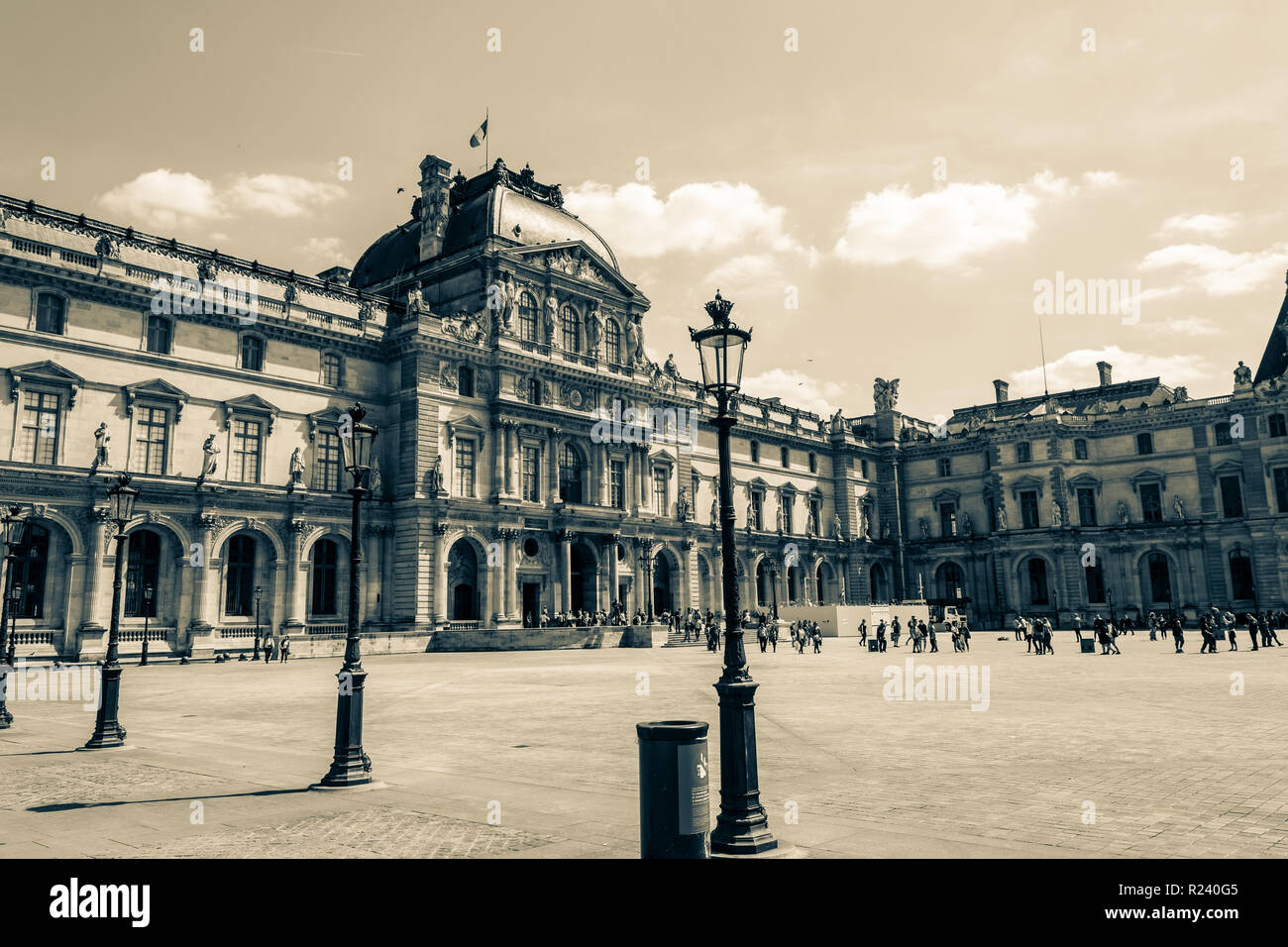 Louvre facade old hi-res stock photography and images - Alamy