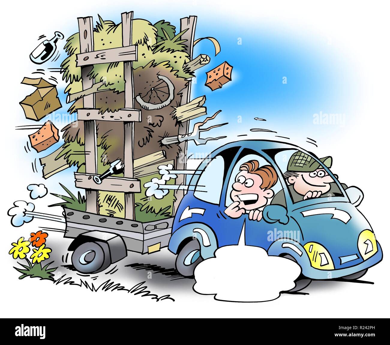 Overloaded trailer hi-res stock photography and images - Alamy