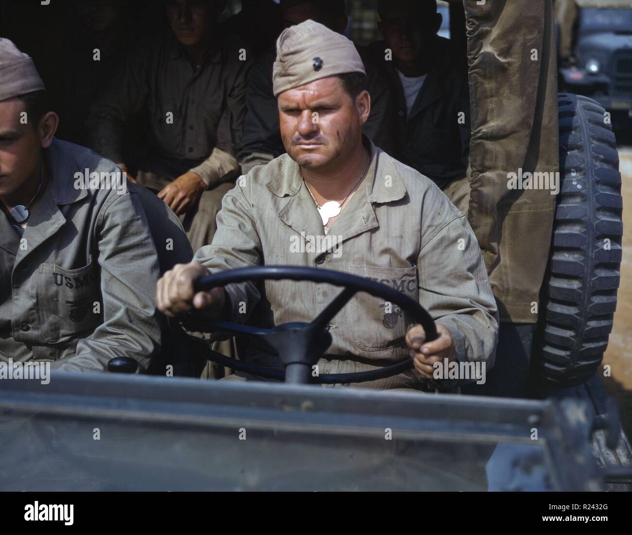 US Marine truck driver, New River, North Carolina, United States, May ...