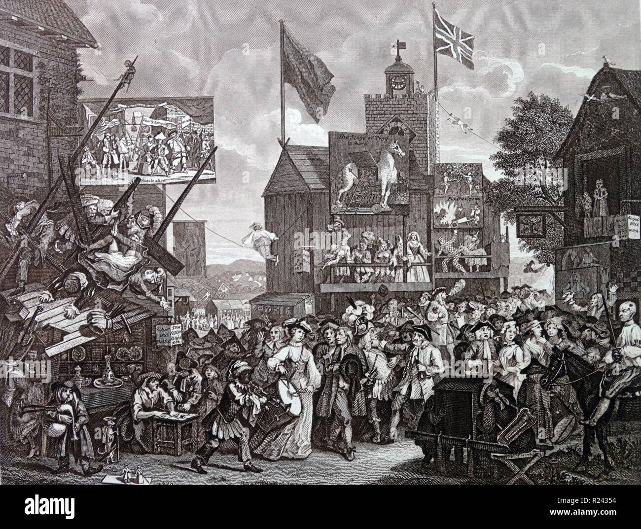 Engraving by British artist & engraver, William Hogarth 1697-1764 ...