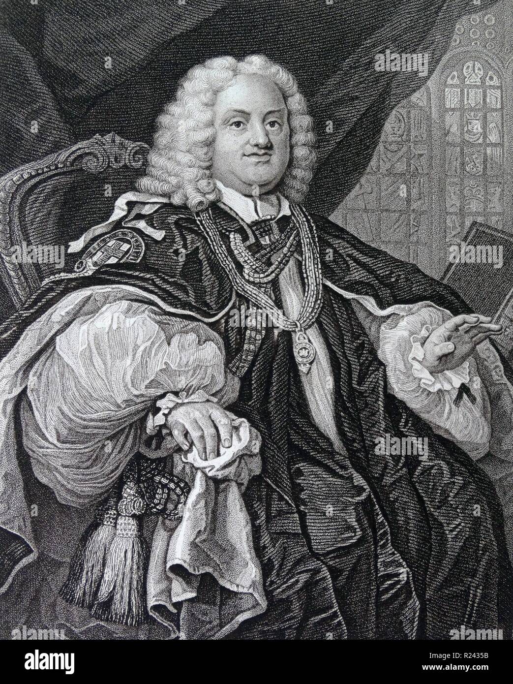 Engraving by British artist & engraver, William Hogarth 1697-1764 ...