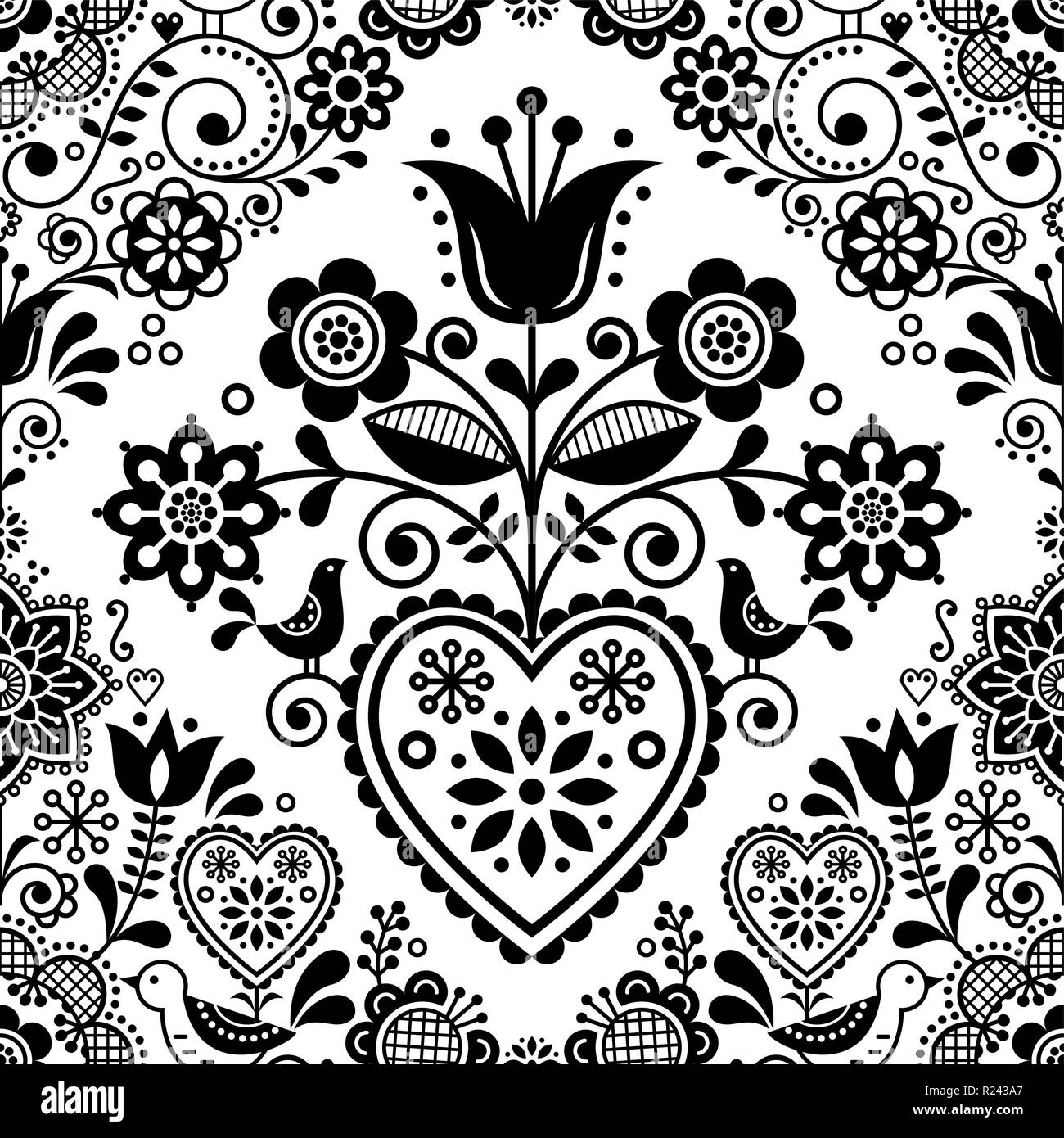 Tulip black and white Stock Vector Images - Alamy