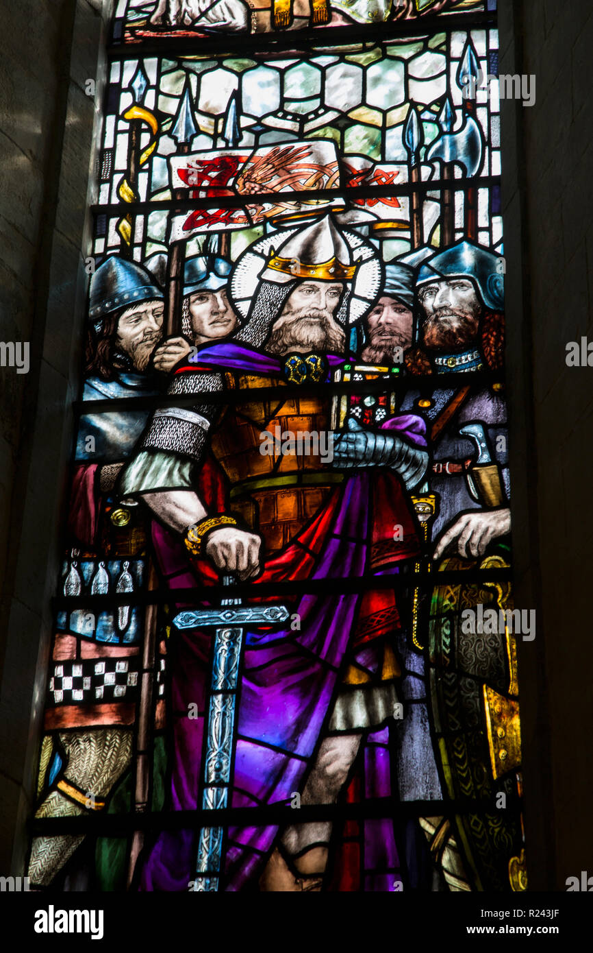 Stained Glass Window; St Patricks Cathedral; Dublin; Ireland Stock ...