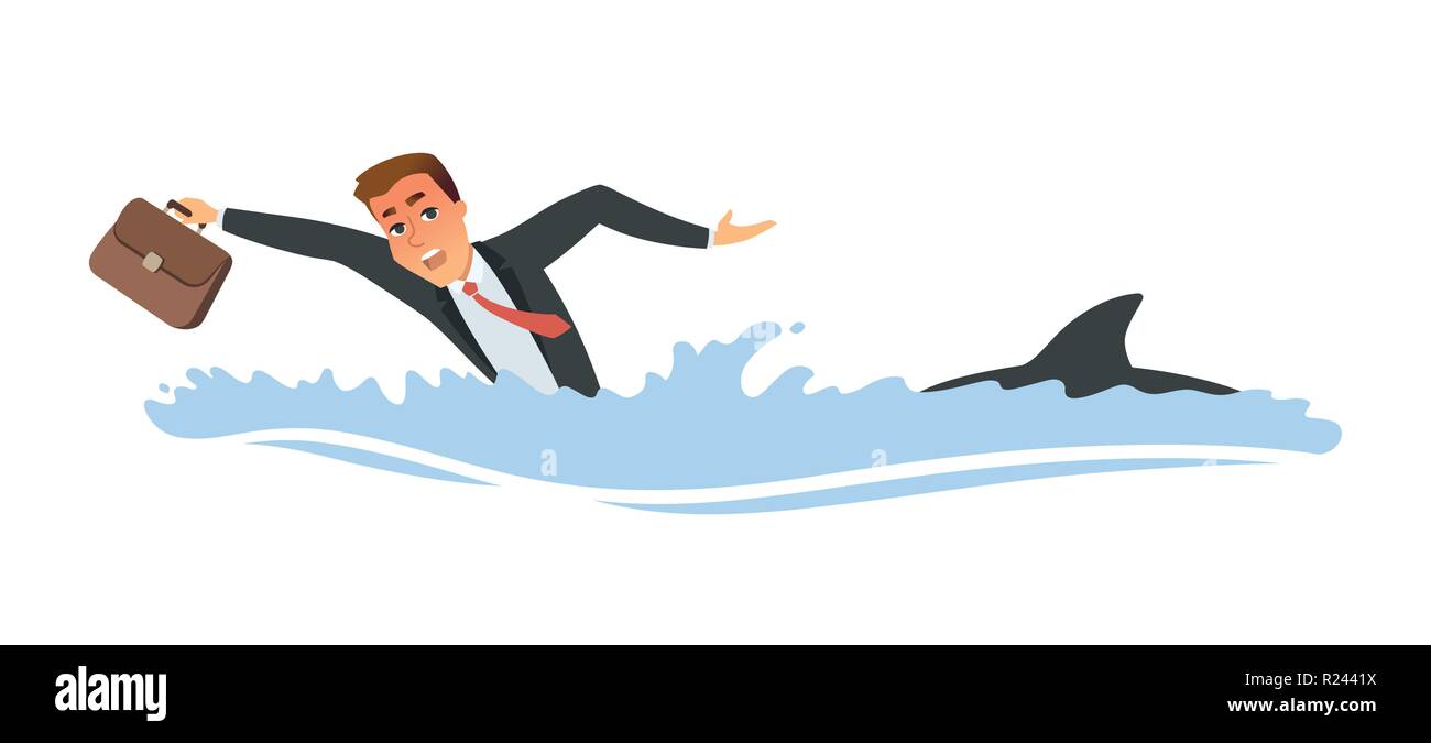 Risk at work - modern cartoon people character illustration Stock ...