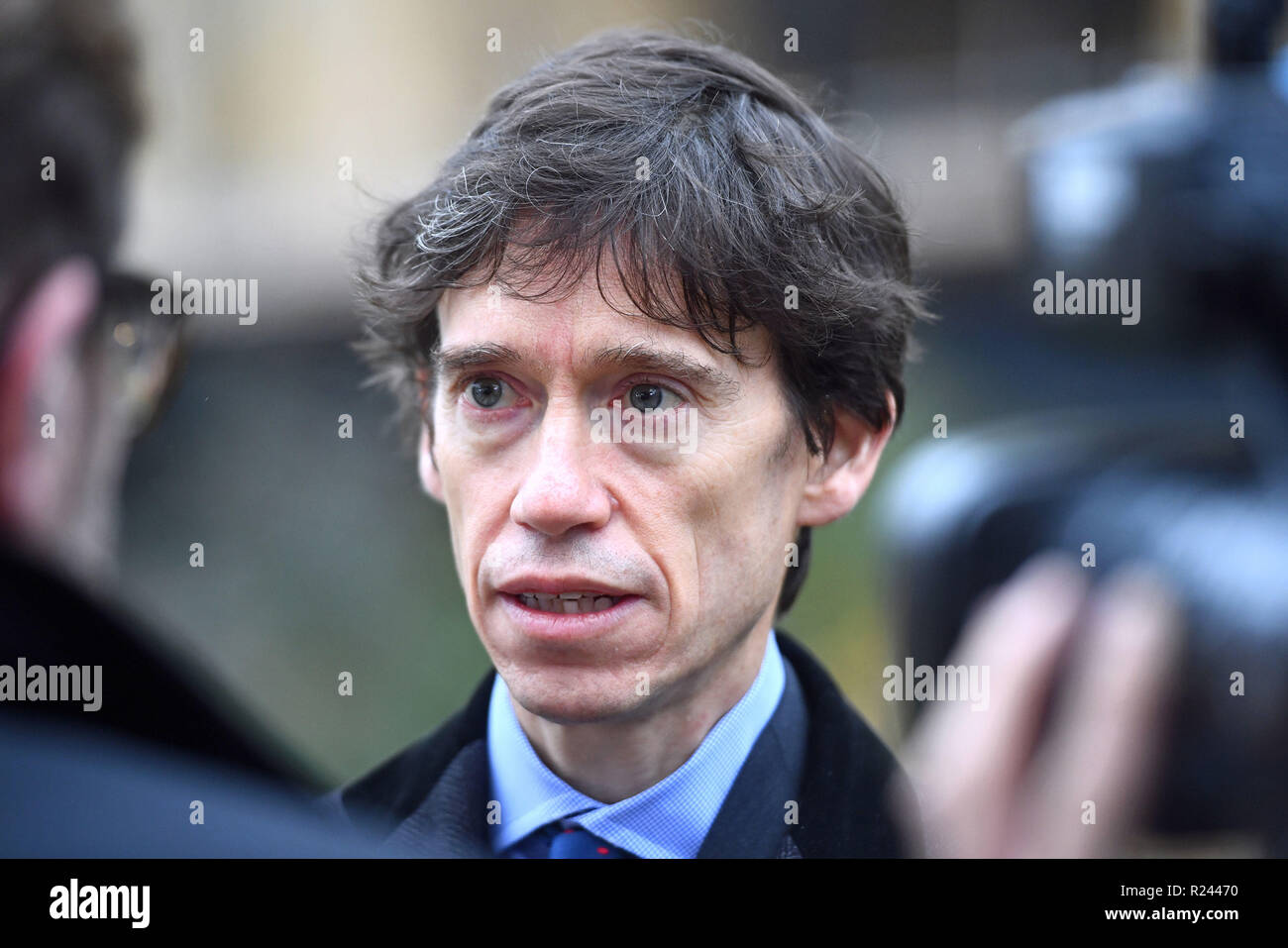 Prisons minister Rory Stewart speaks to the media on College Green in ...