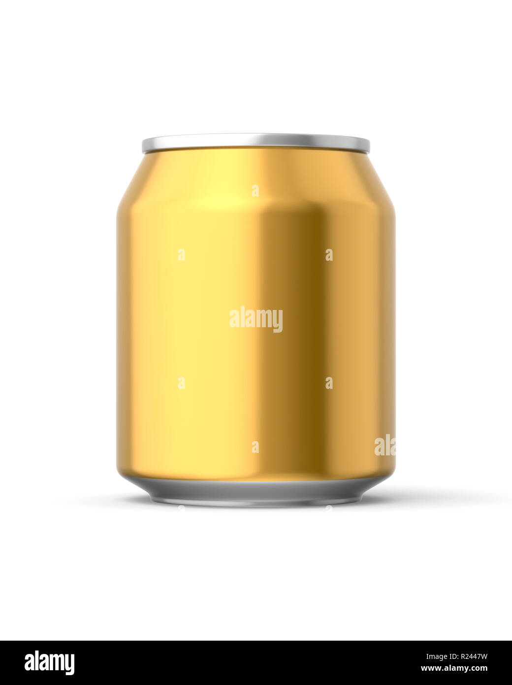 3d rendered metallic gold 237ml can on a white background Stock Photo ...
