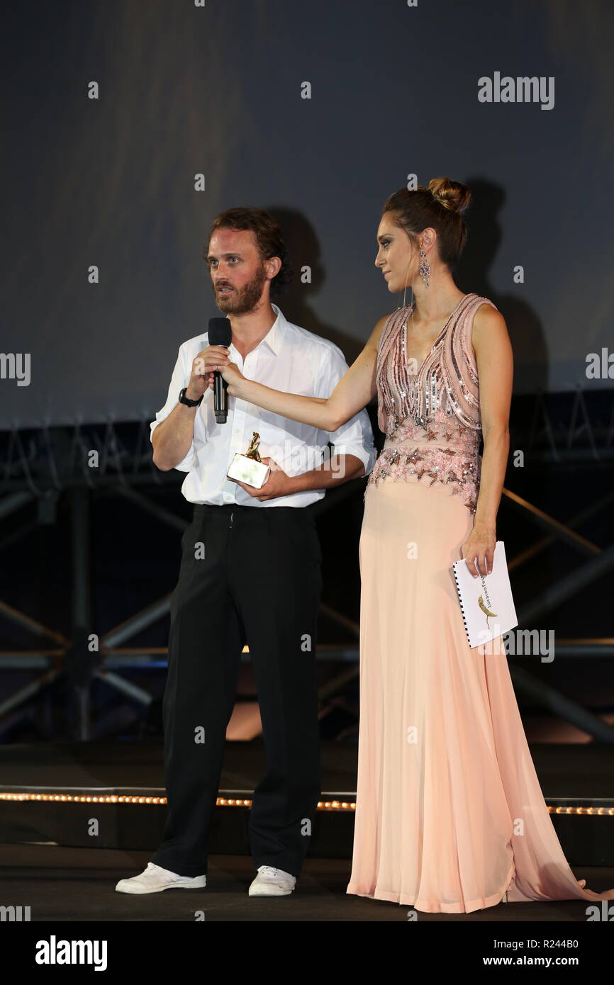 LOCARNO, SWITZERLAND – AUG 11, 2018: Emmanuel Marre wins the Pardino d ...
