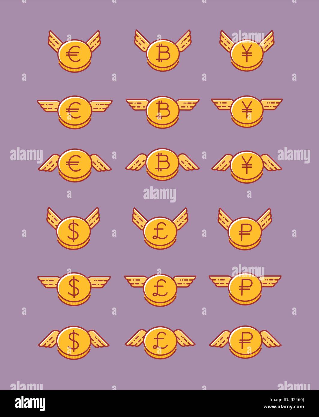 Wings set up Stock Vector Images - Alamy