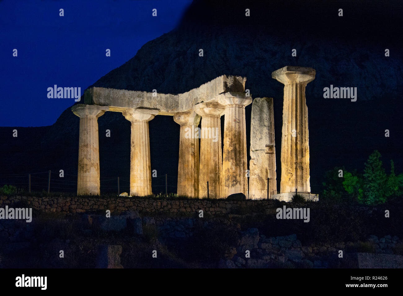 Temple of apollos corinth hi-res stock photography and images - Alamy