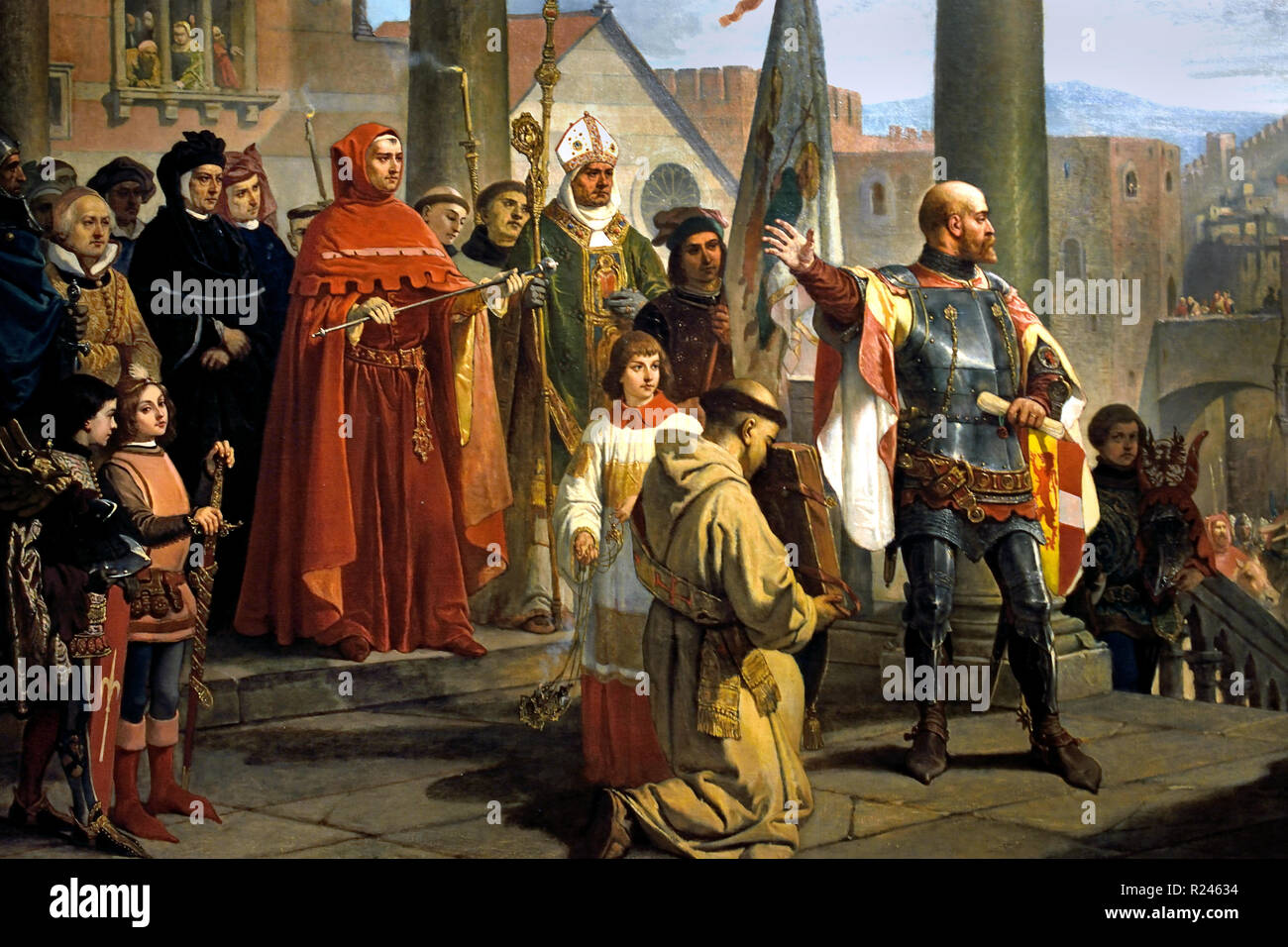 Dedication of Trieste to Austria, 1382, Middle Ages, Italy, 14th ...