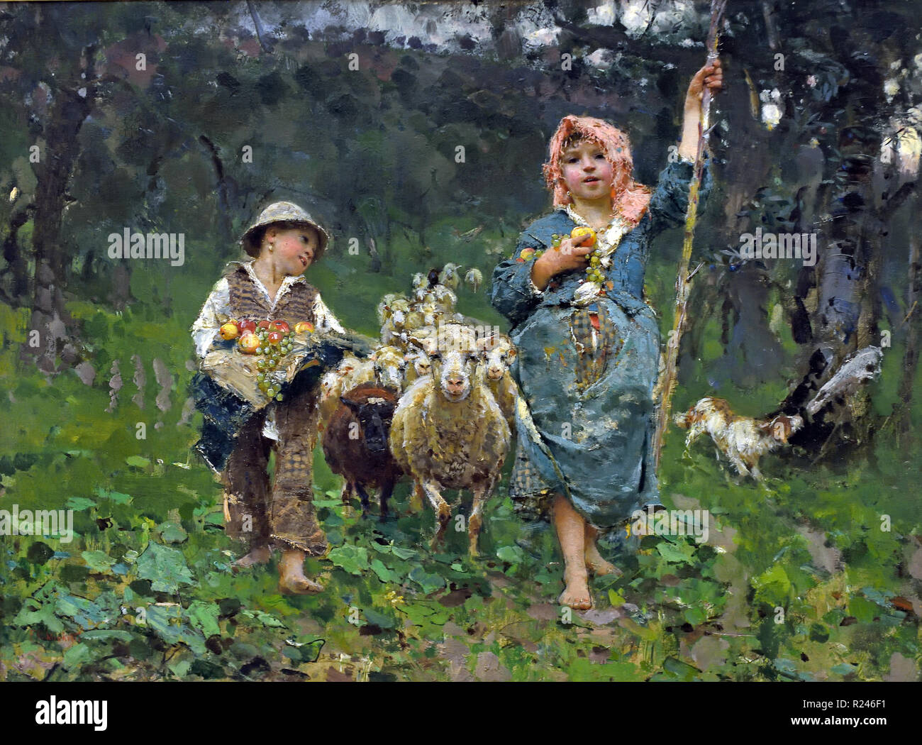 Shepherds, by Francesco Paolo Michetti (1851-1929) 19-20th,century ...