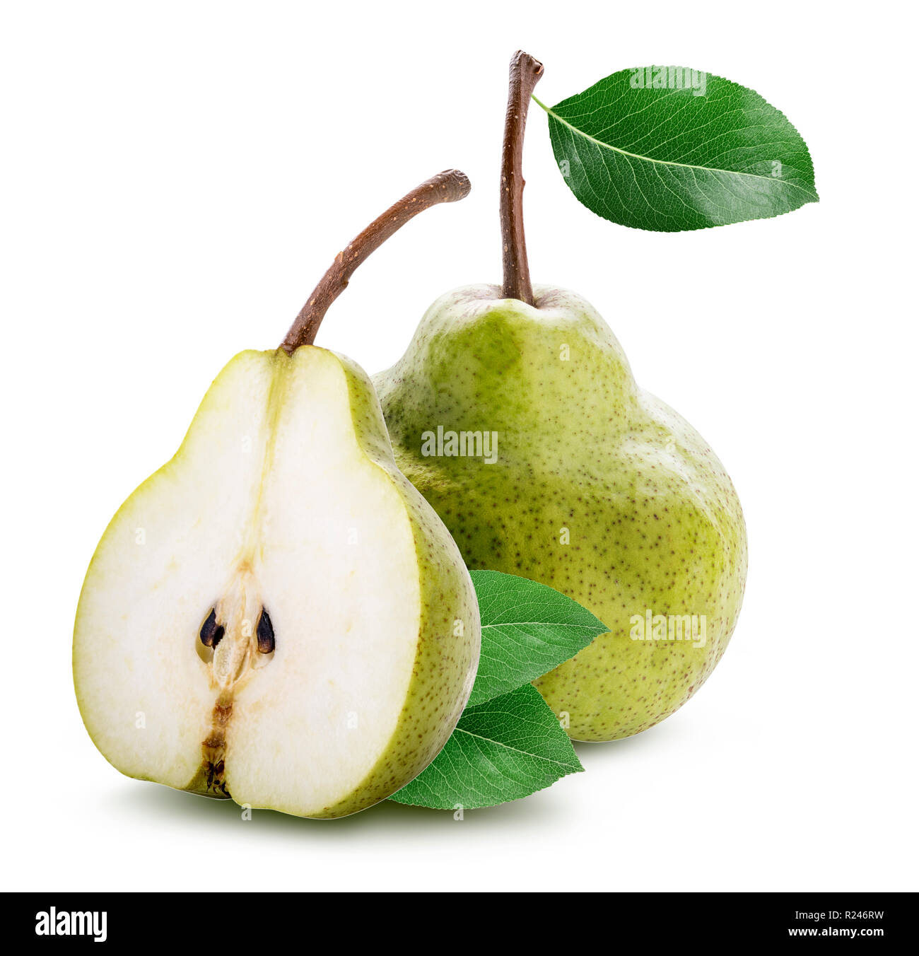 Fresh pear isolated on white background Stock Photo - Alamy