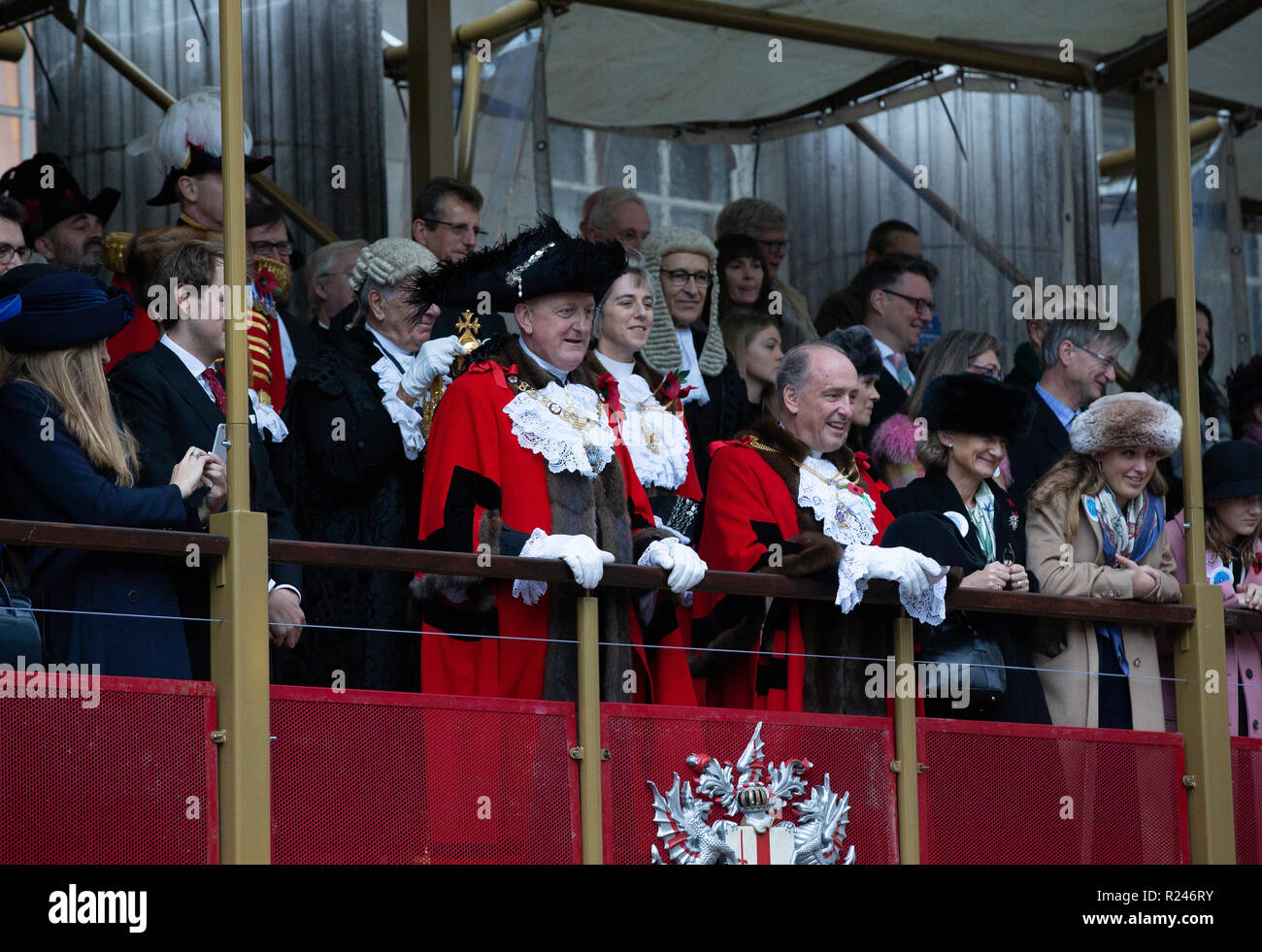 The New Lord Mayor, Peter Estlin, waves from his gold carriage as the ...