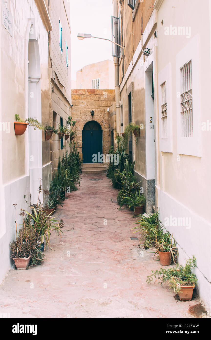 Typical street view in Malta Stock Photo - Alamy