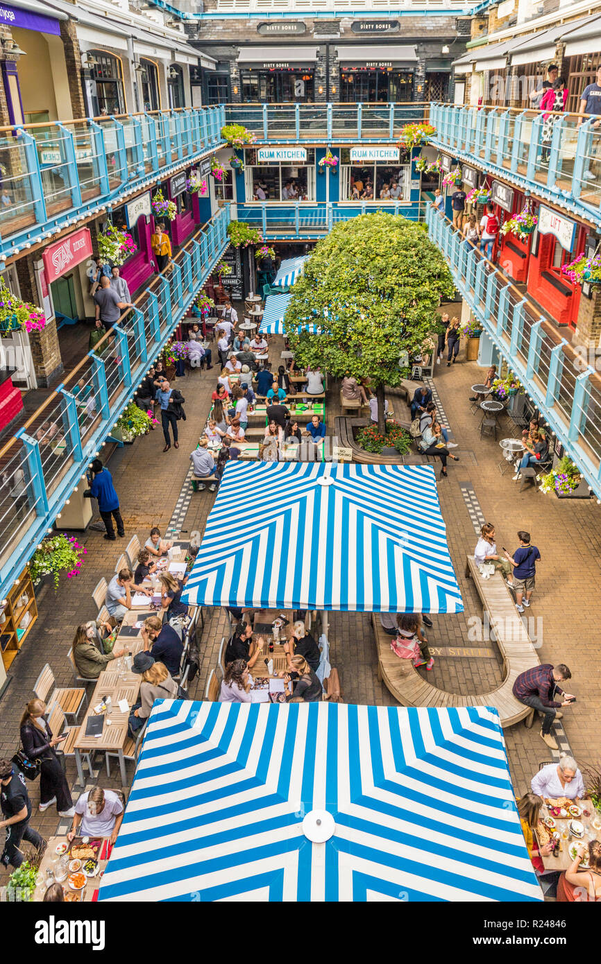 Kingly Court food market in Soho, London, England, United Kingdom ...