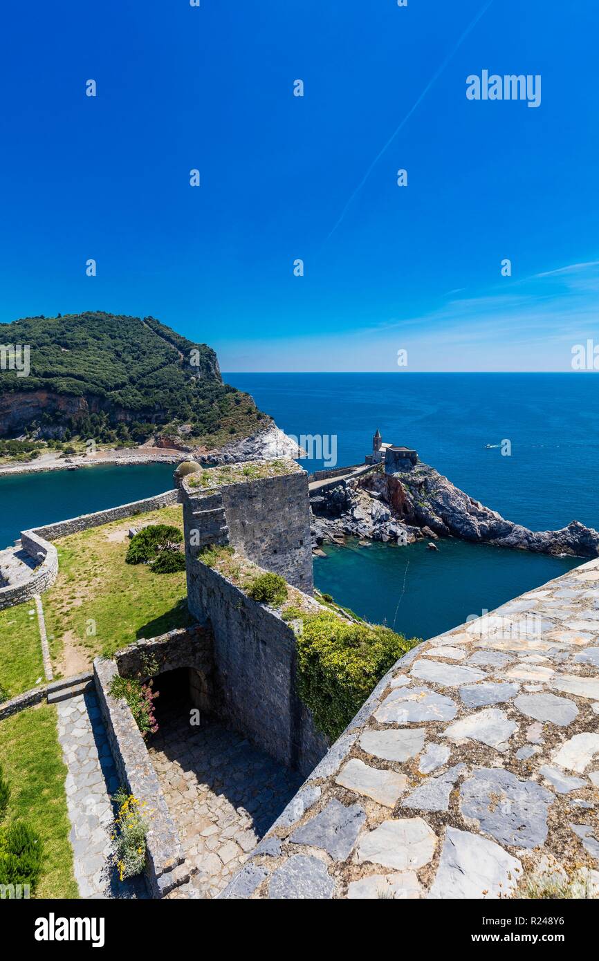 The Doria castle, Portovenere, Liguria, Italy, Europe Stock Photo - Alamy