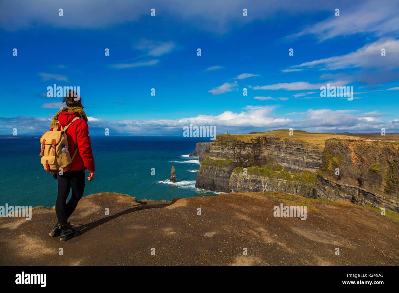 Cliff of Moher, Cliffs Coastal Walk, County Clare, Munster, Republic of ...